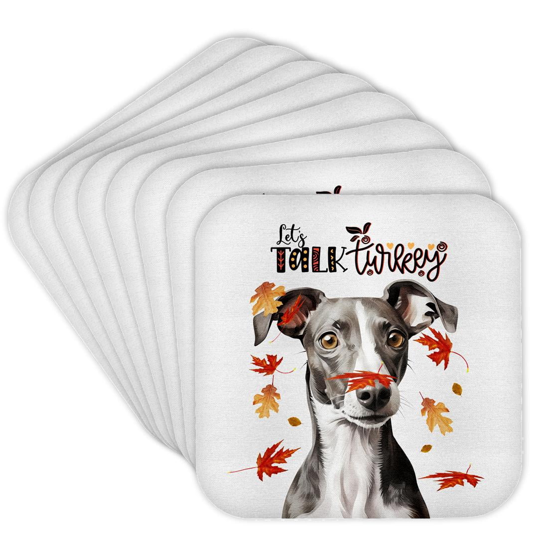 3drose, Cute Italian Greyhound Thanksgiving Dog with Falling Maple ...