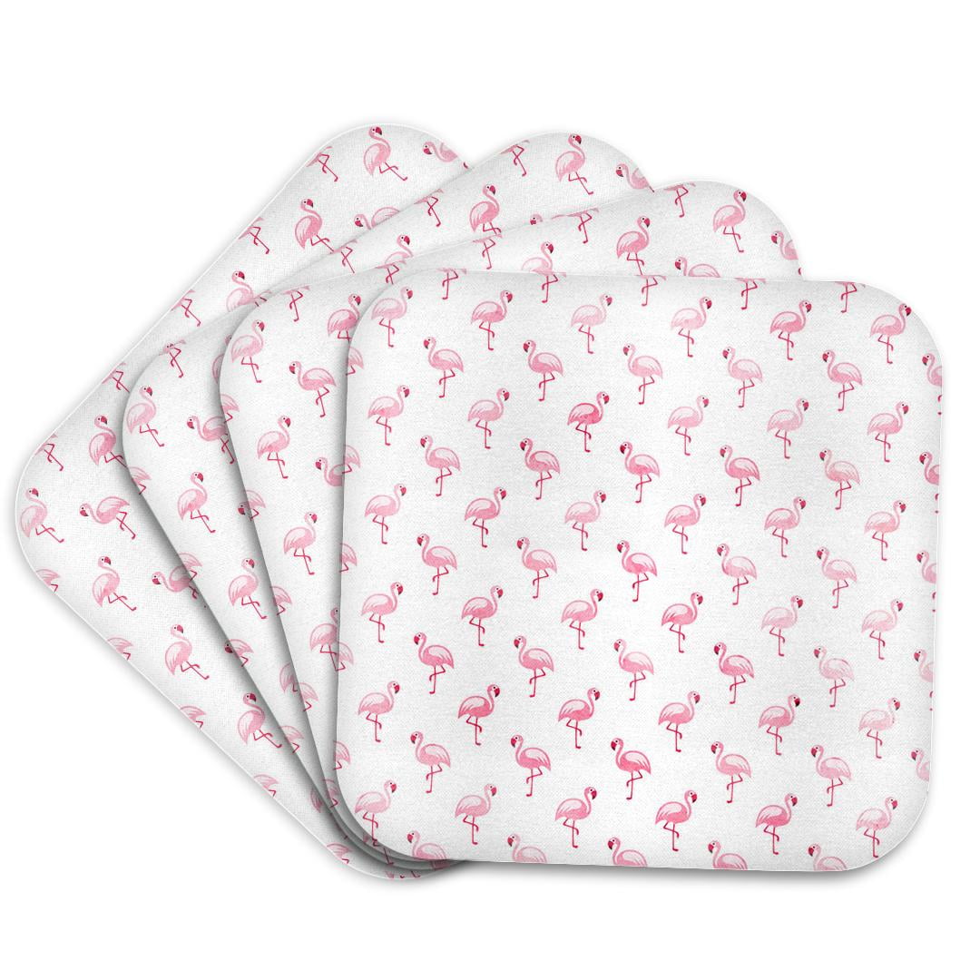 3drose, Cute Pink Flamingos Pattern, Set of 4 Coasters - Cork - Walmart.com