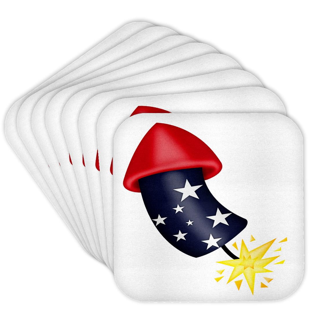 3drose, Cute Red, White, and Blue Lit Firecracker Graphic Design, Set ...