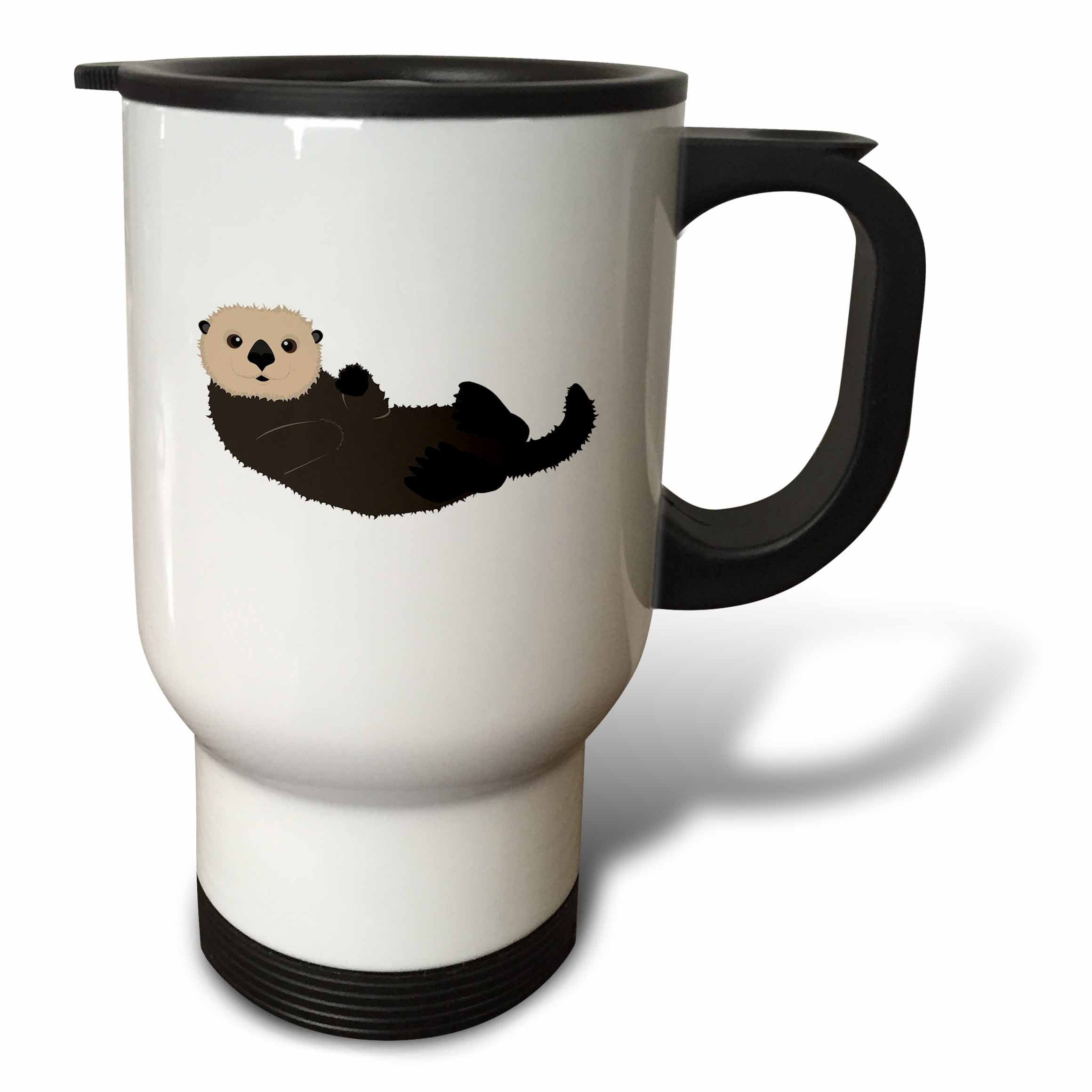 3drose, Cute Sea Otter, 14oz Stainless Steel Travel Mug - Walmart.com