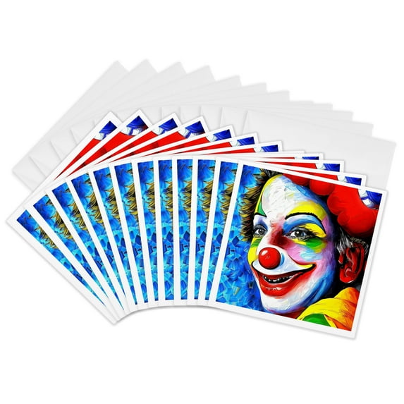3drose, Cute and Clever Fantastic Clown Face. Blue Background. Artistic ...