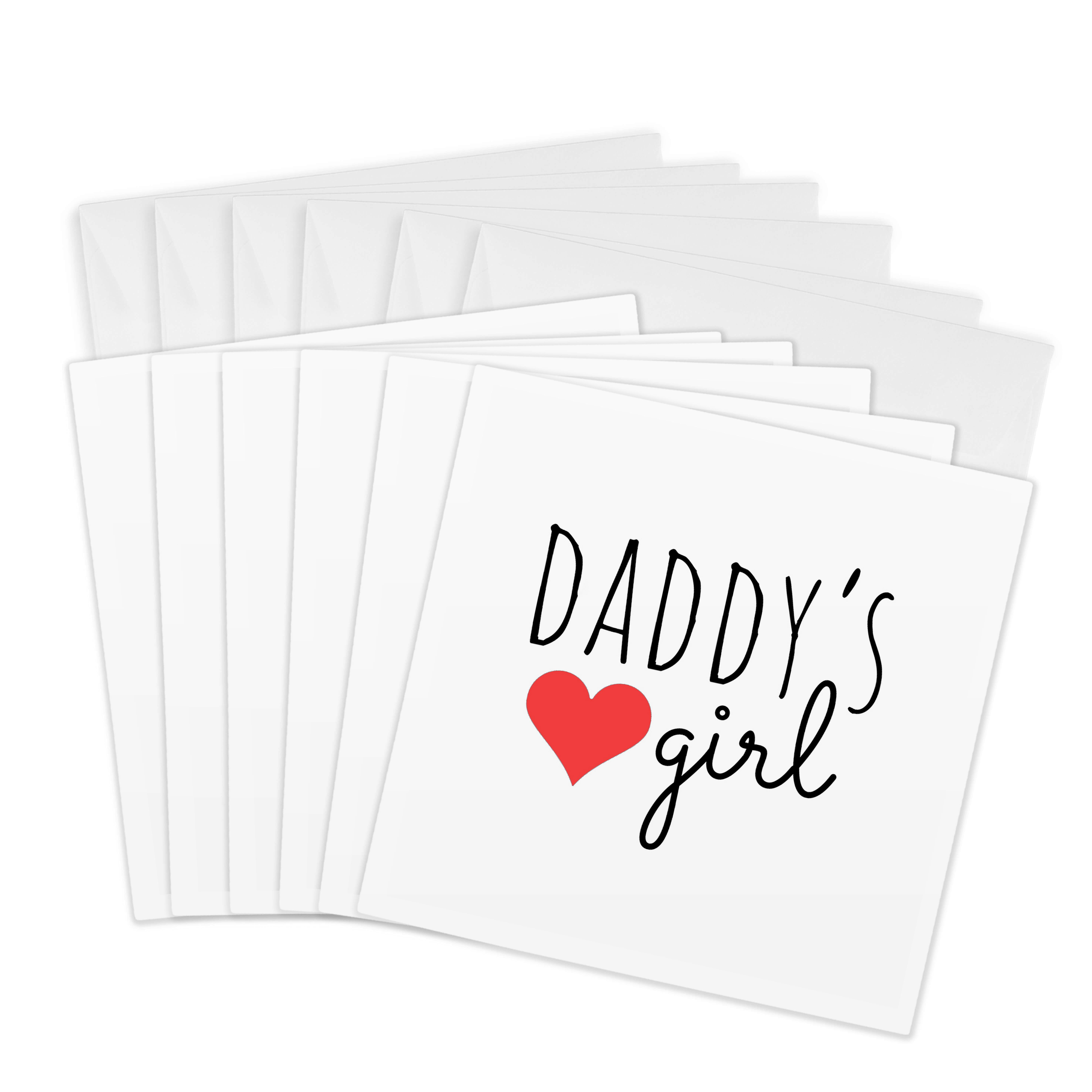 3drose, Daddys Girl with a Big Red Heart. Black Lettering on White ...