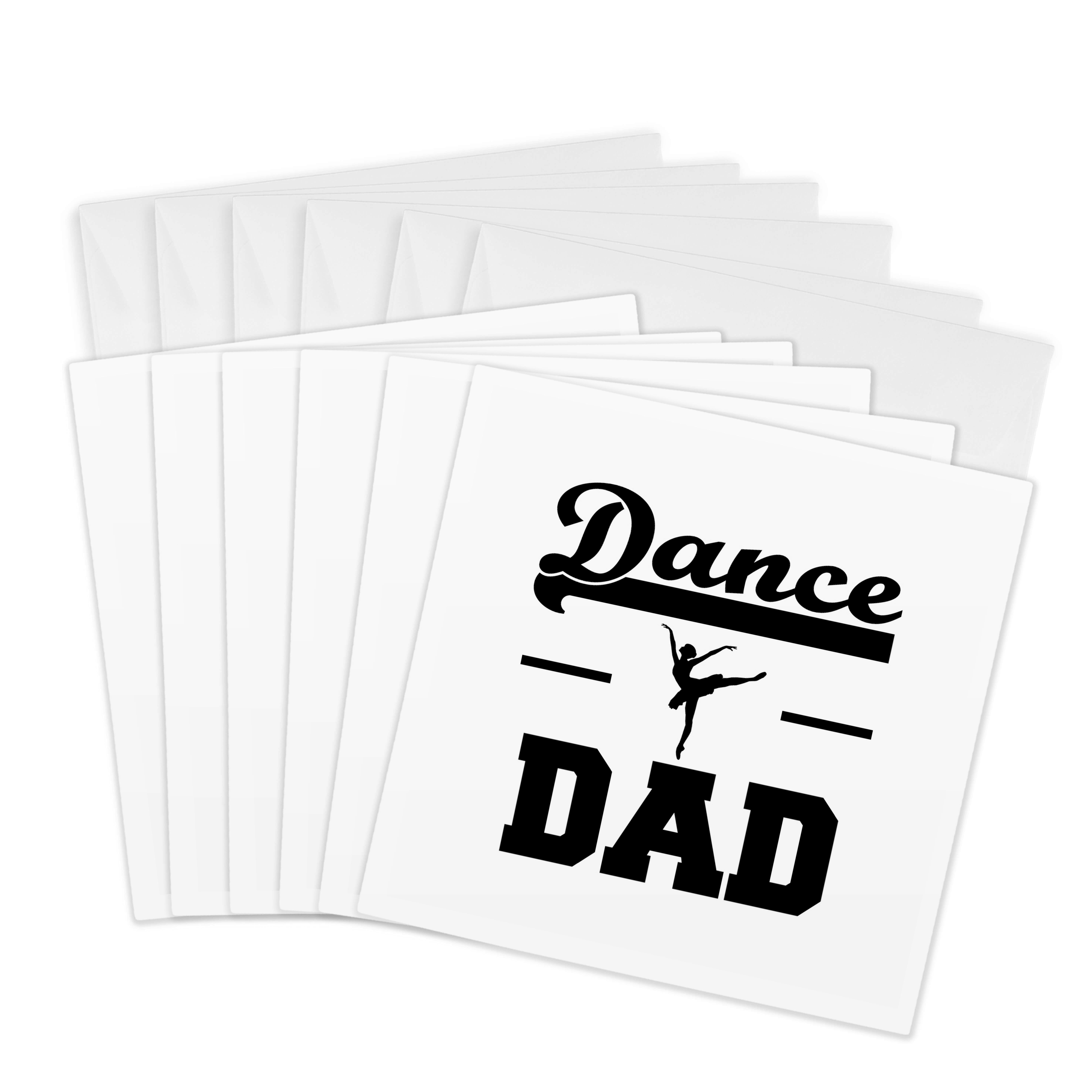 3drose, Dance Dad with a Dancer. Black Lettering on White Background ...