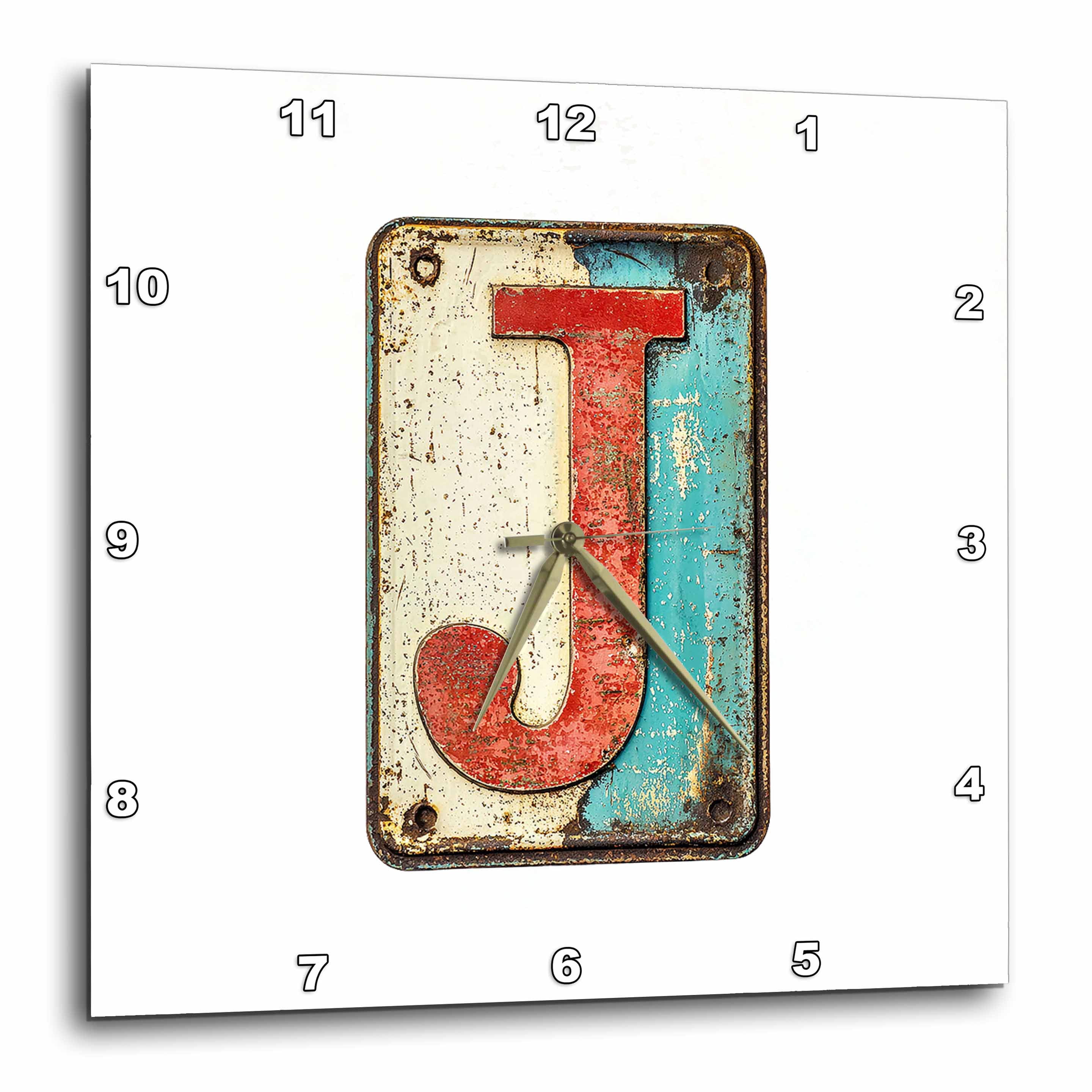3drose, Dazzling Letter J. Grunge Metal Monogram, Industrial Style Art ...