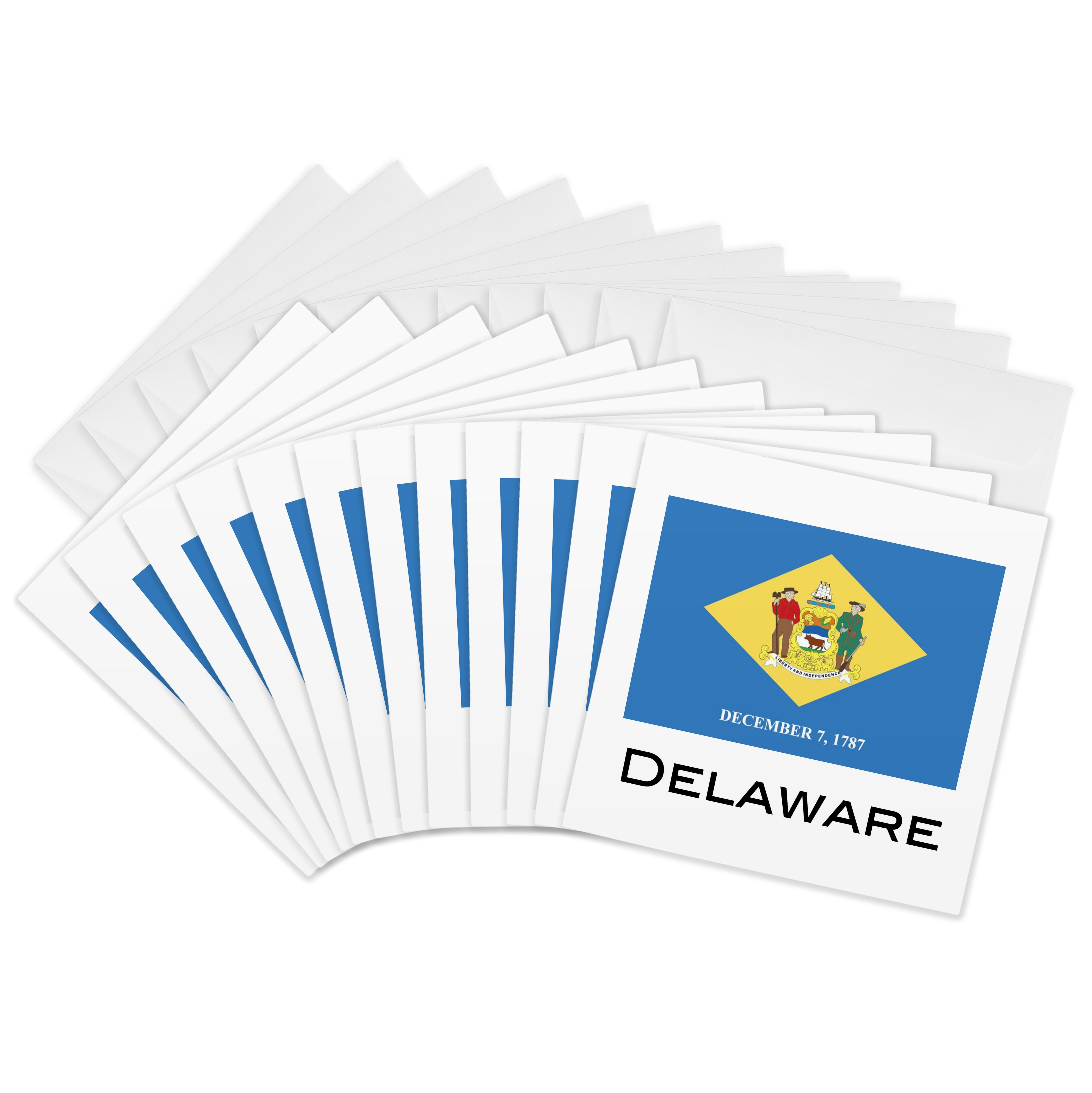 3drose, Delaware State Flag, 12 Greeting Cards with Envelopes - Walmart.com