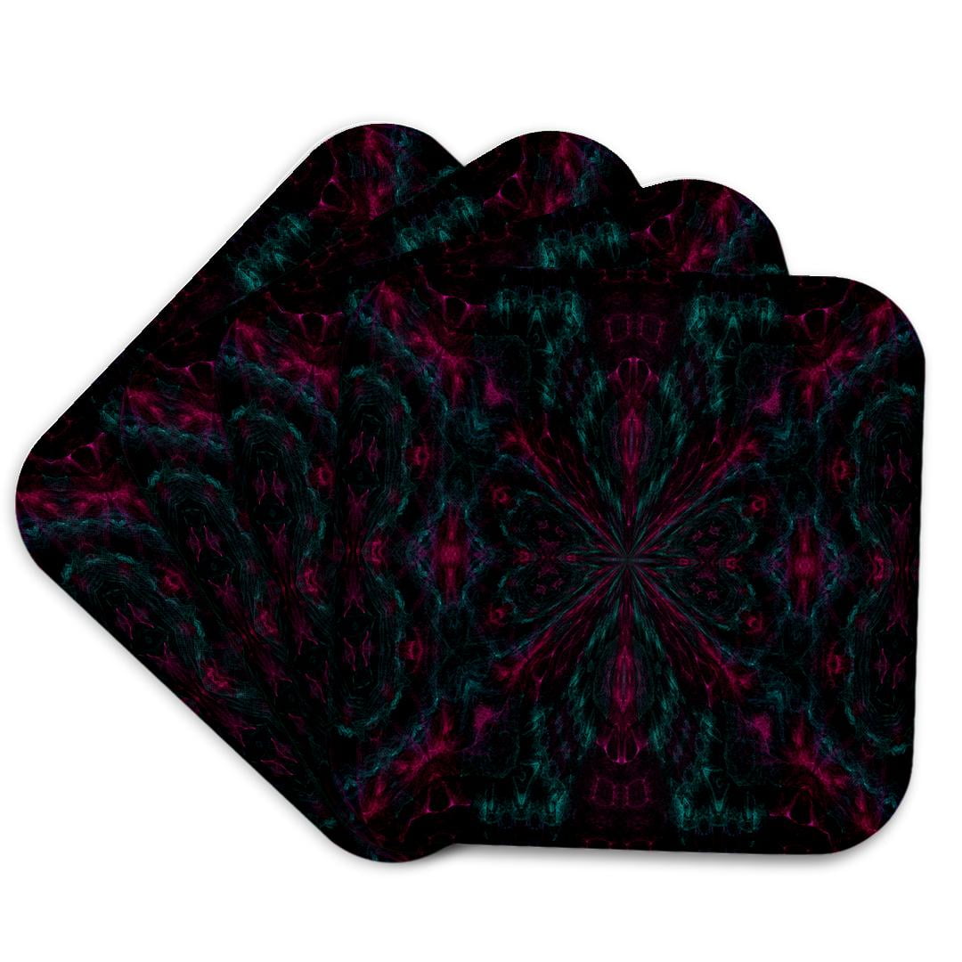 3drose, Design of Two Hearts Joined Together Forever, Set of 4 Coasters ...