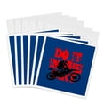3drose, Do It in the Dirt Motorcross Silhouette Red Text, 6 Greeting ...