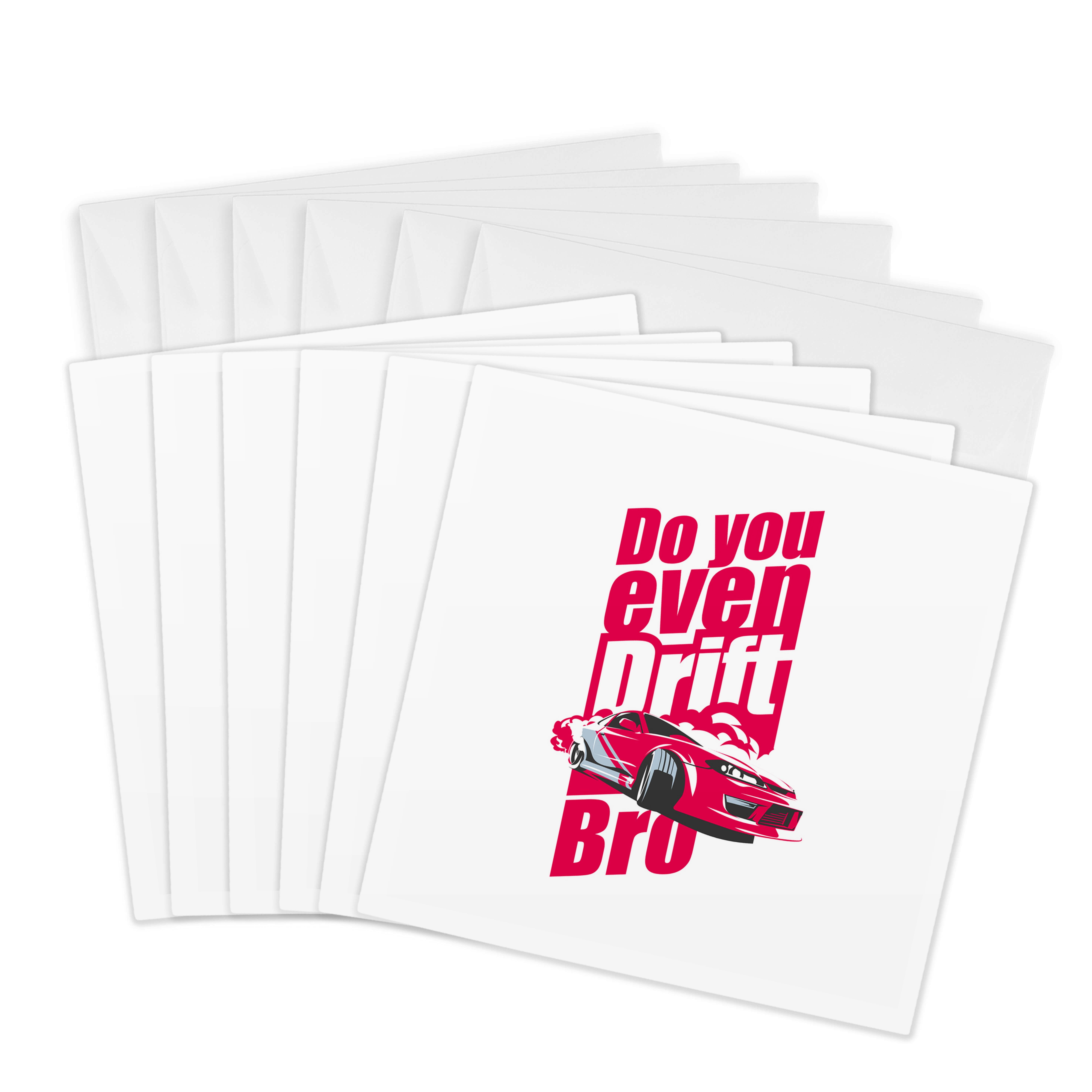 3drose, Do You Even Drift Bro Cool Drifting Racecar, 6 Greeting Cards ...