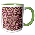 3drose, Dome Effect Mandala Pattern Pink and Green, 11oz Two-tone Green ...