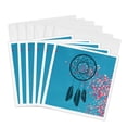 3drose, Dream Catcher Blue Sky Red and White Balloon Background, 6 ...