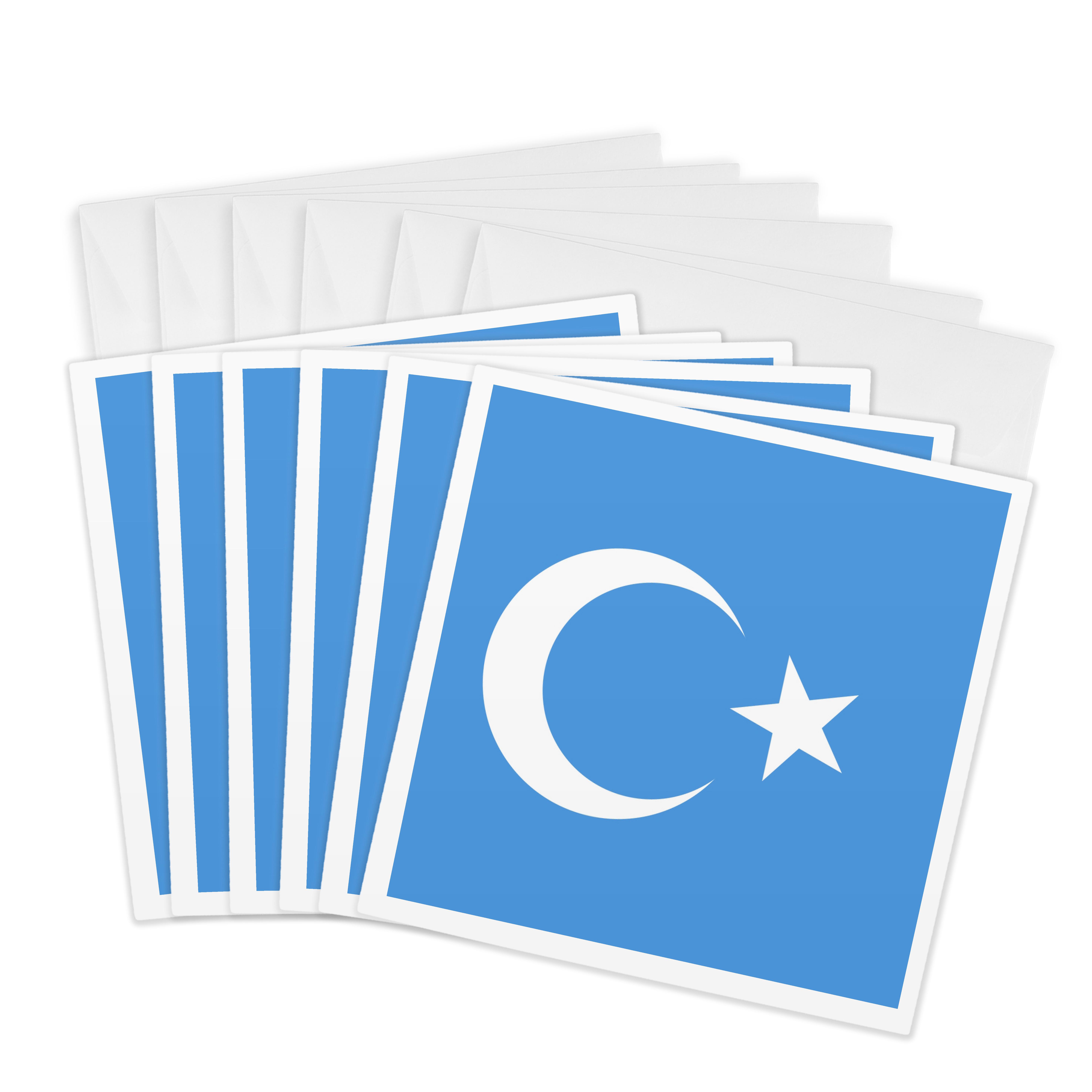 3drose, East Turkestan Flag - Kokbayraq - Kok Bayraq - Sky Blue with ...