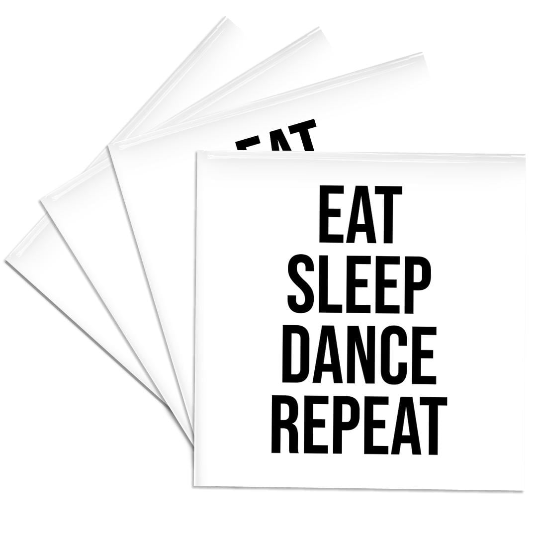 3drose, Eat Sleep Dance Repeat. Bold Black Lettering on a White ...