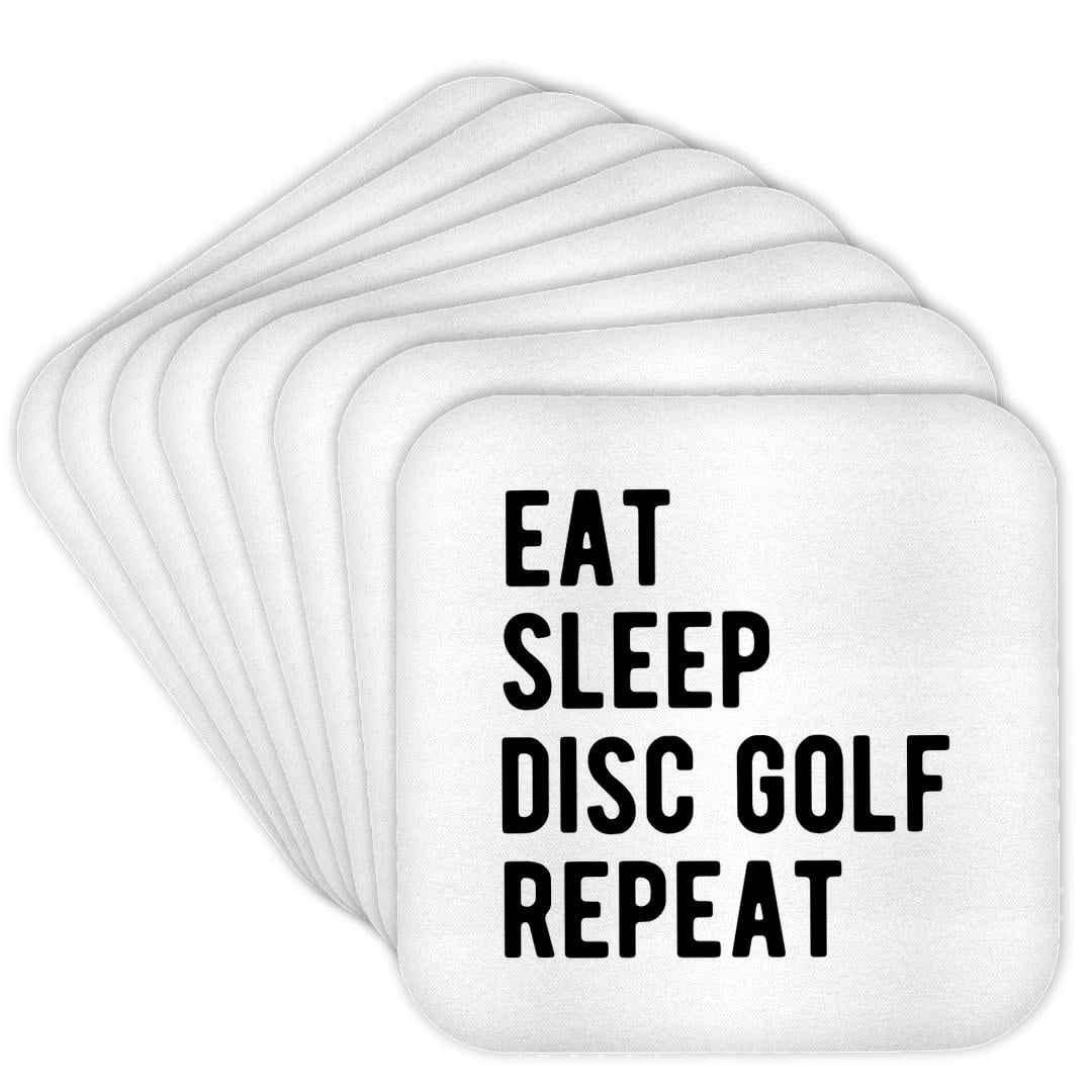 3drose, Eat Sleep Disc Golf Repeat in Bold Black Lettering on White ...