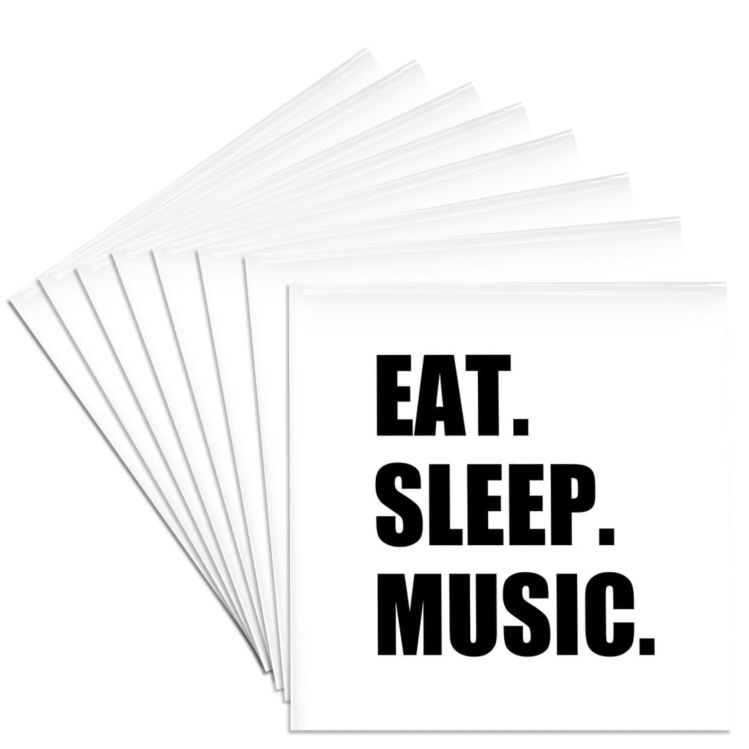 3drose, Eat Sleep Music - Fun Text Gift for Musicians Djs and Musical ...