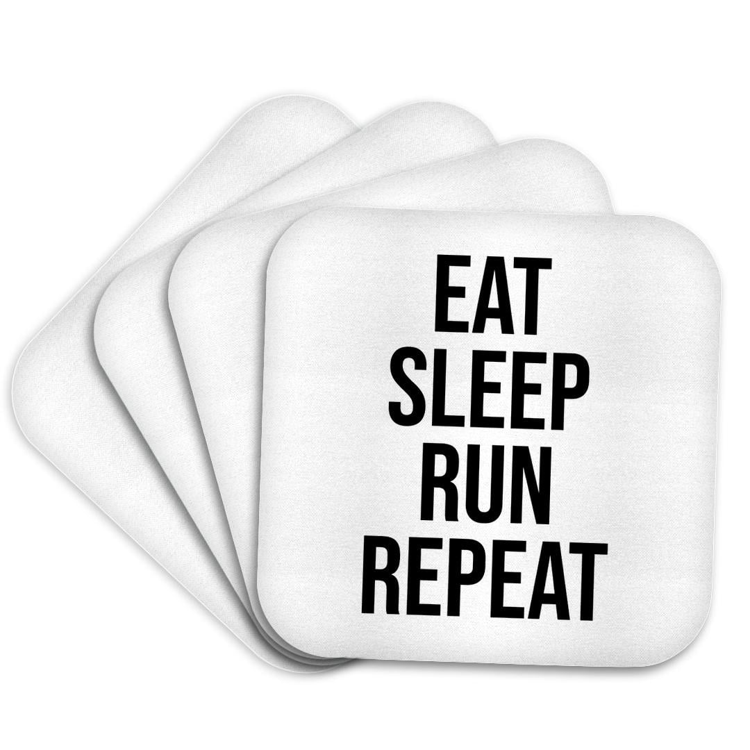3drose, Eat Sleep Run Repeat. Black Lettering on White Background., Set ...