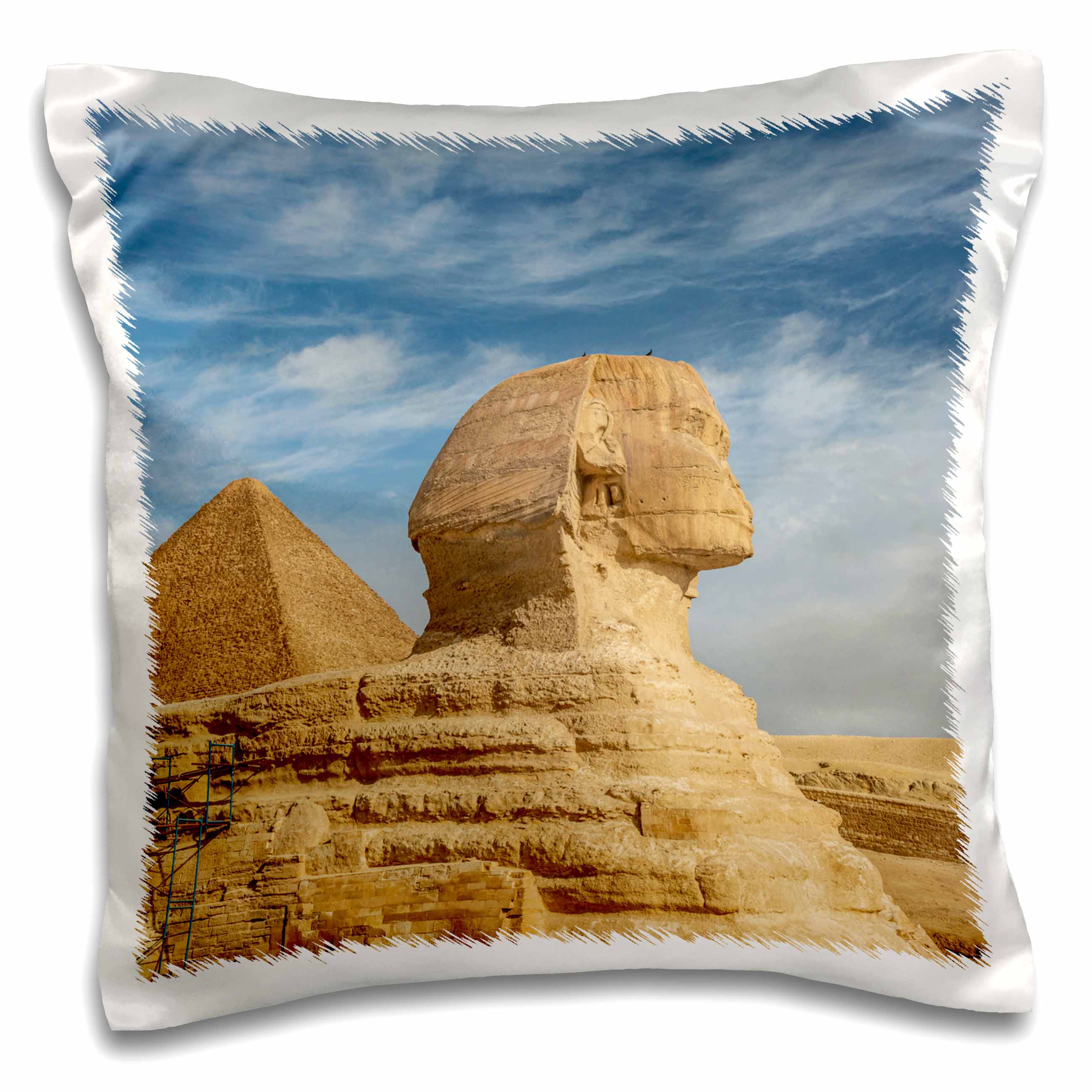 3drose, Egypt, Cairo. Great Sphinx of Giza in Front of Great Pyramid of ...