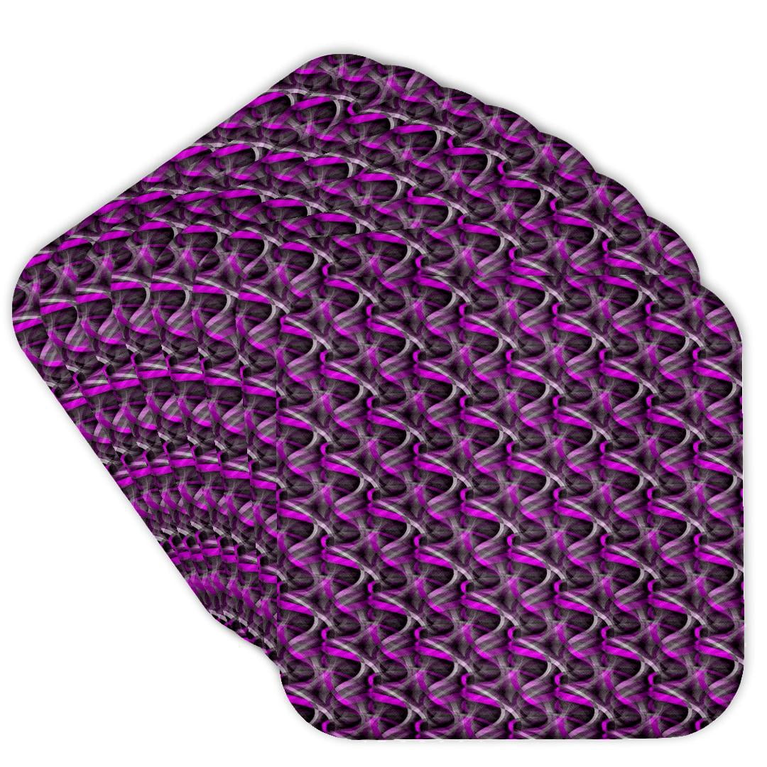 3drose, Eighties Lilac Pink on Grey Abstract Curve Repeat Pattern, Set ...