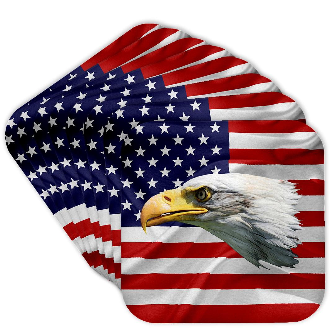 3drose, Elegant Bald Eagle Head over the American Flag. a Patriotic ...