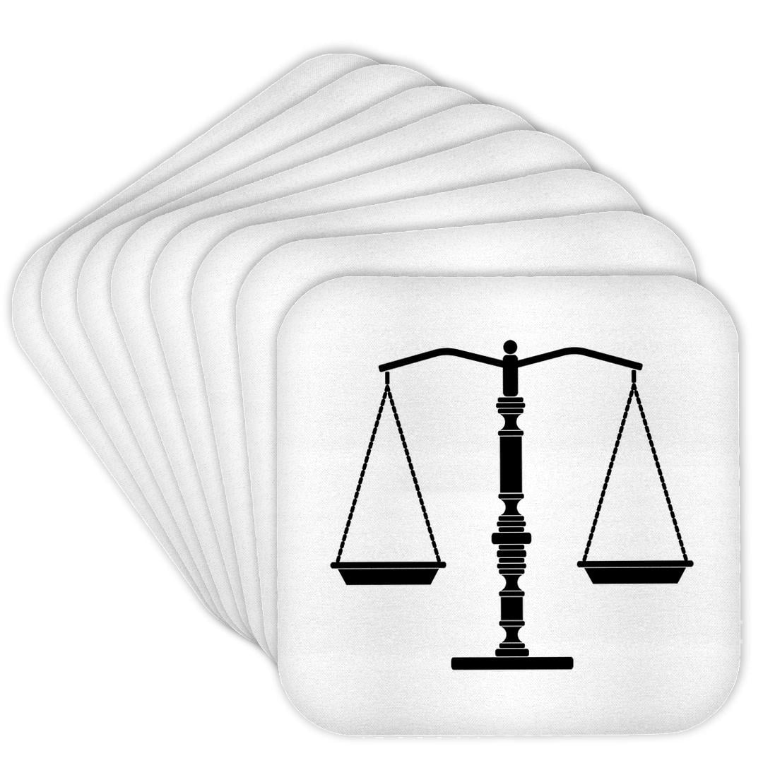 3drose, Elegant Black Scales of Justice, Set of 8 Coasters - Cork ...