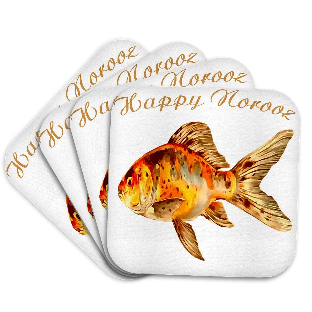 3drose, Elegant Happy Norooz Goldfish Persian New Year, Set of 4 ...