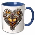 3drose, Elegant Image of Gold and Silver Image of Jeweled Heart ...