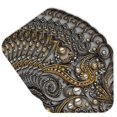 3drose, Elegant Image of Silver and Gold Swirly Pattern, Set of 8 ...