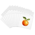 3drose, Elegant Orange Citrus Fruit with Two Green Leaves Kitchen Art ...