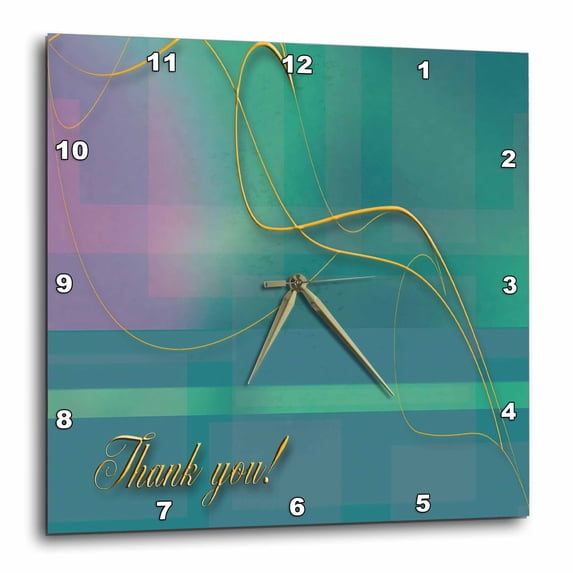 3drose, Elegant Vine on Pastal Green Plaid, 15x15 Wall Clock - Walmart.com