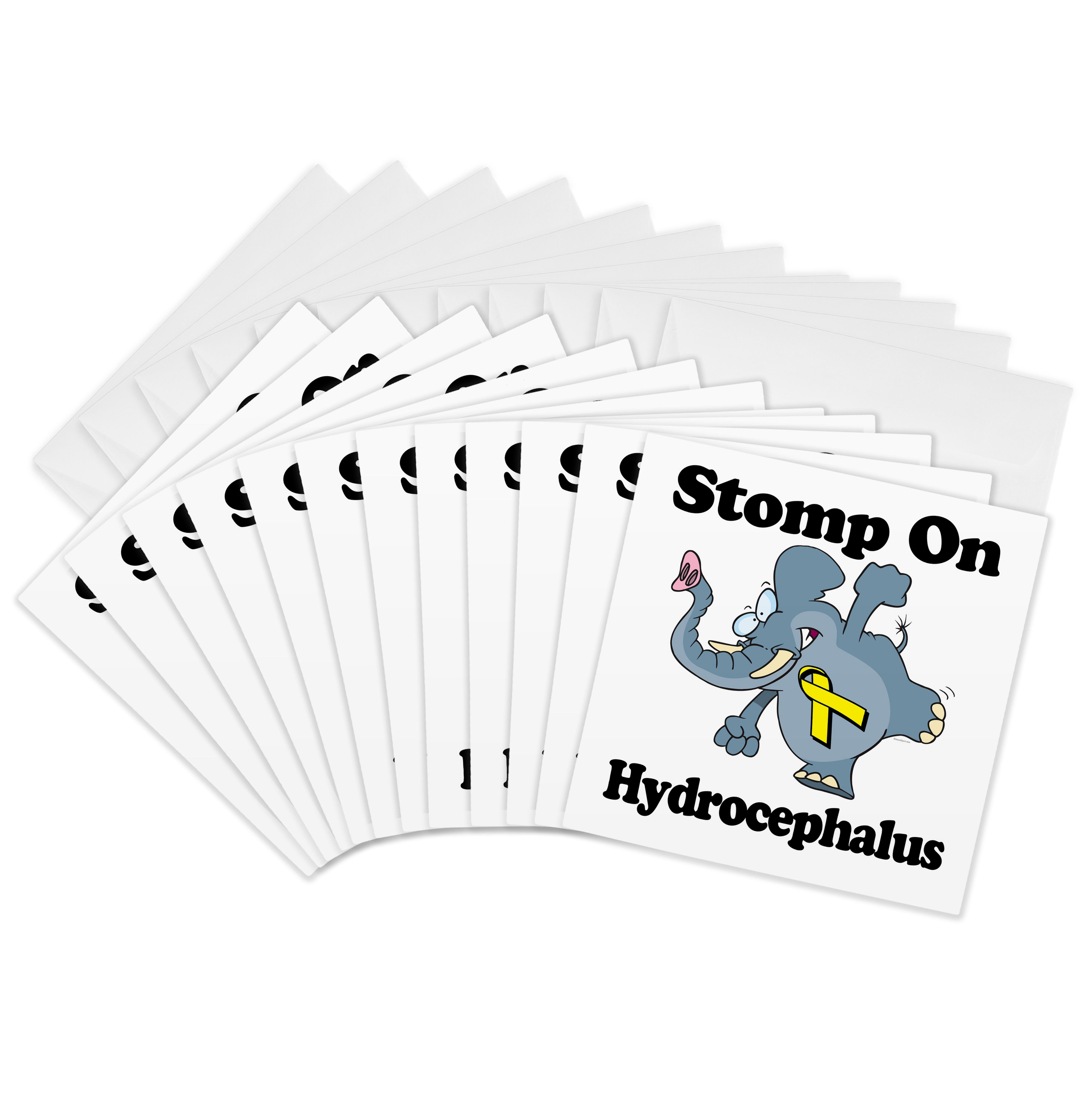 3drose, Elephant Stomp on Hydrocephalus Awareness Ribbon Cause Design ...