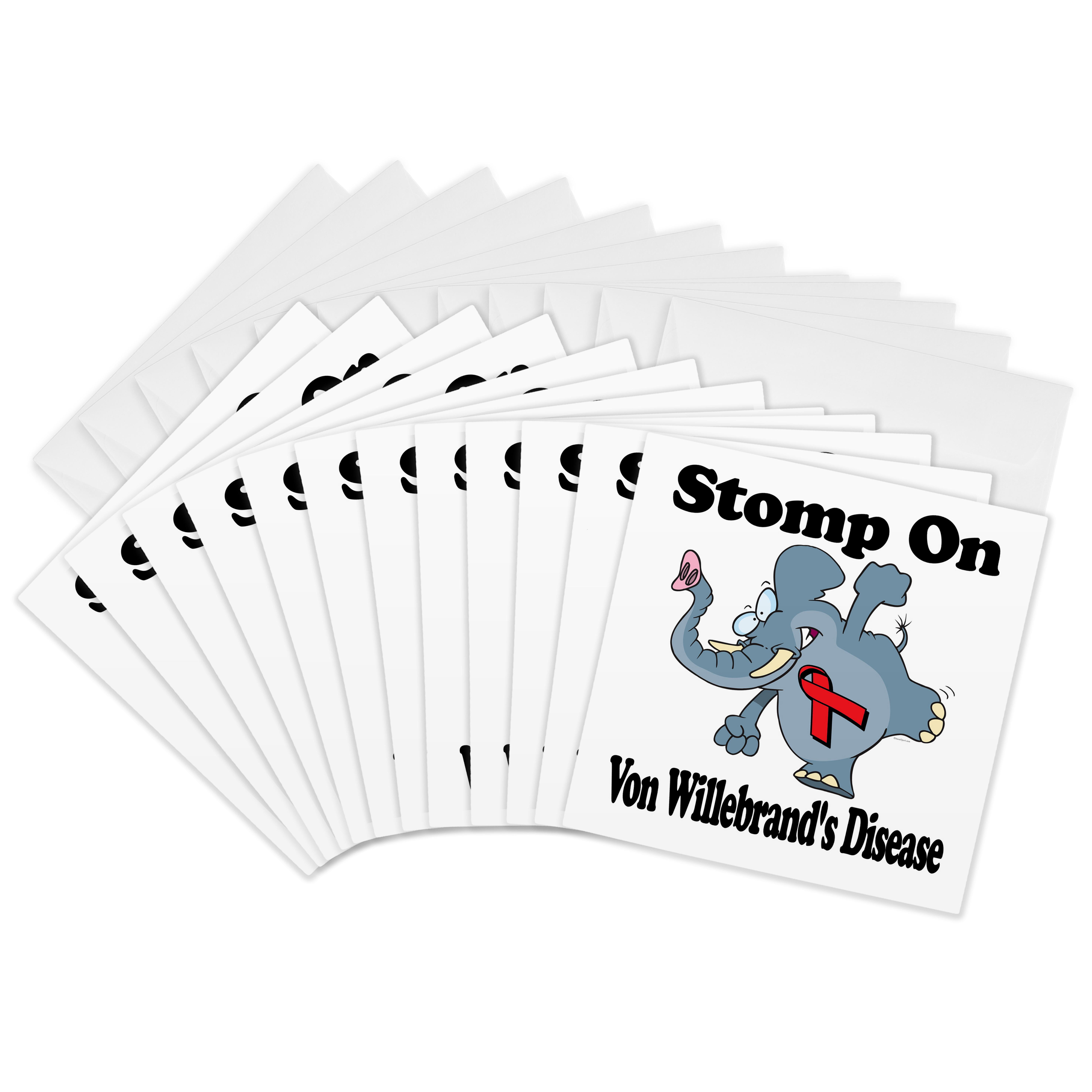 3drose, Elephant Stomp on Von Willebrands Disease Awareness Ribbon ...