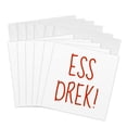 3drose, Ess Drek, Red Lettering on White Background, 6 Greeting Cards ...
