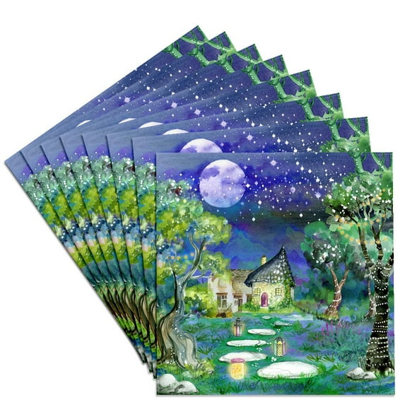 3drose, Fairy Tale in Fantasy Graphic Lovers, Set of 8 Ceramic Tile ...