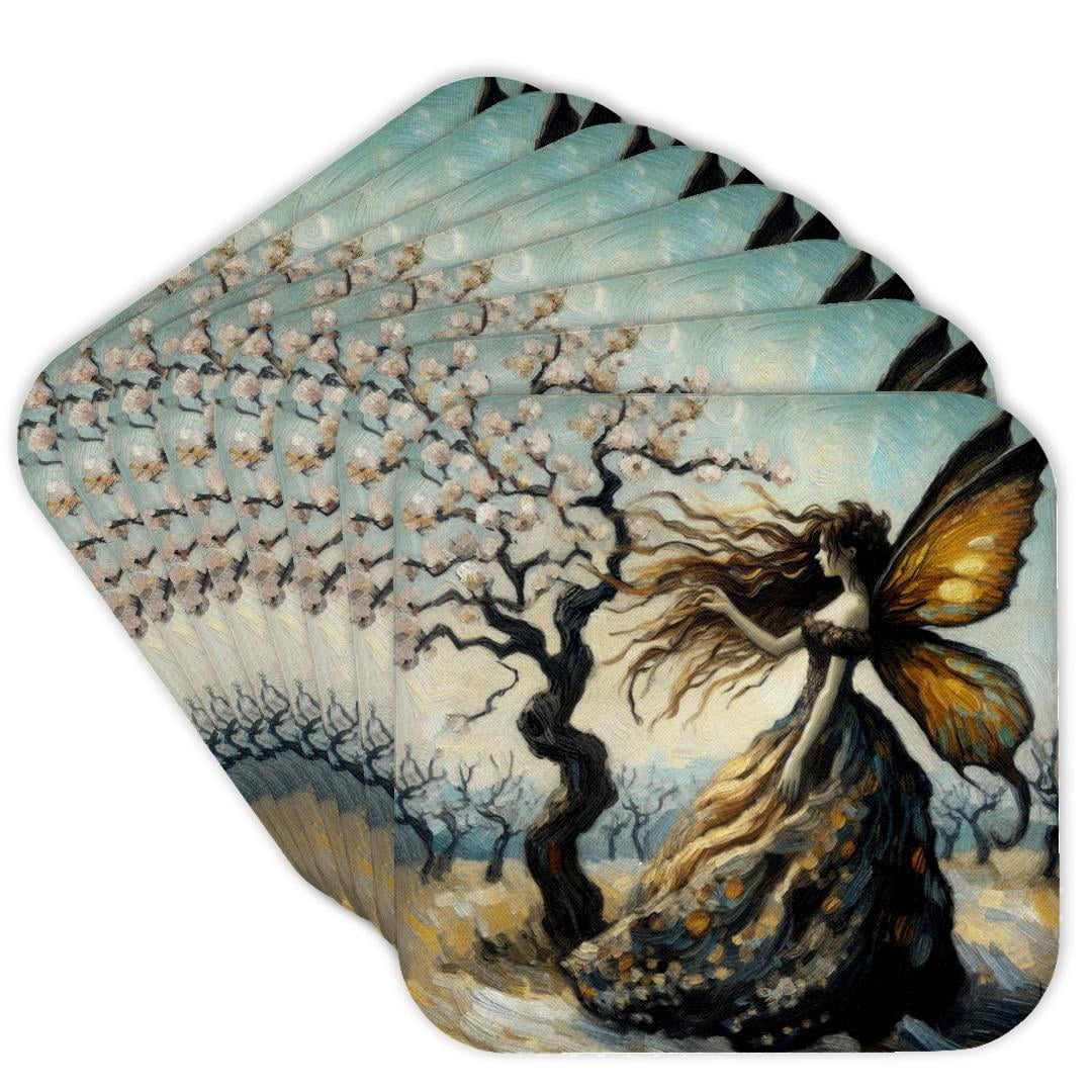 3drose, Fairy and a Tree, Set of 8 Coasters - Cork - Walmart.com