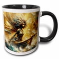 3drose, Fairy on a Golden Boat, 11oz Two-tone Black Mug - Walmart.com