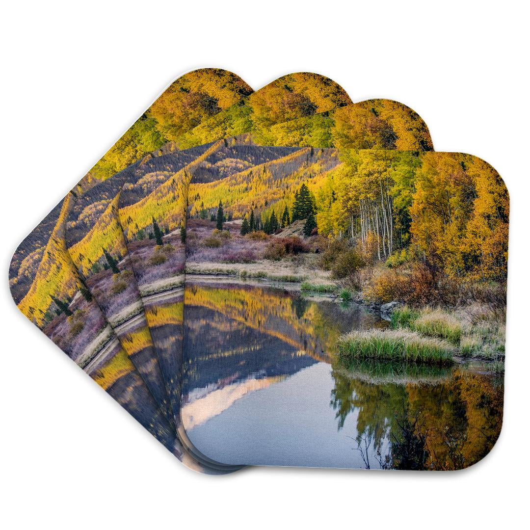 3drose, Fall Color and Red Mountain Reflected on Crystal Lake, Ouray ...