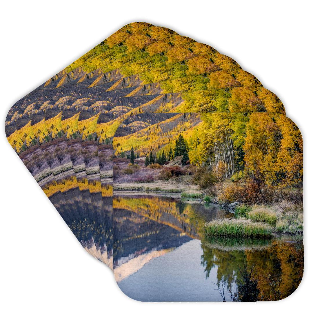 3drose, Fall Color and Red Mountain Reflected on Crystal Lake, Ouray ...