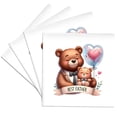3drose, Father Bear Holds Baby Bear, Two Heart-shaped Toy Balloons ...