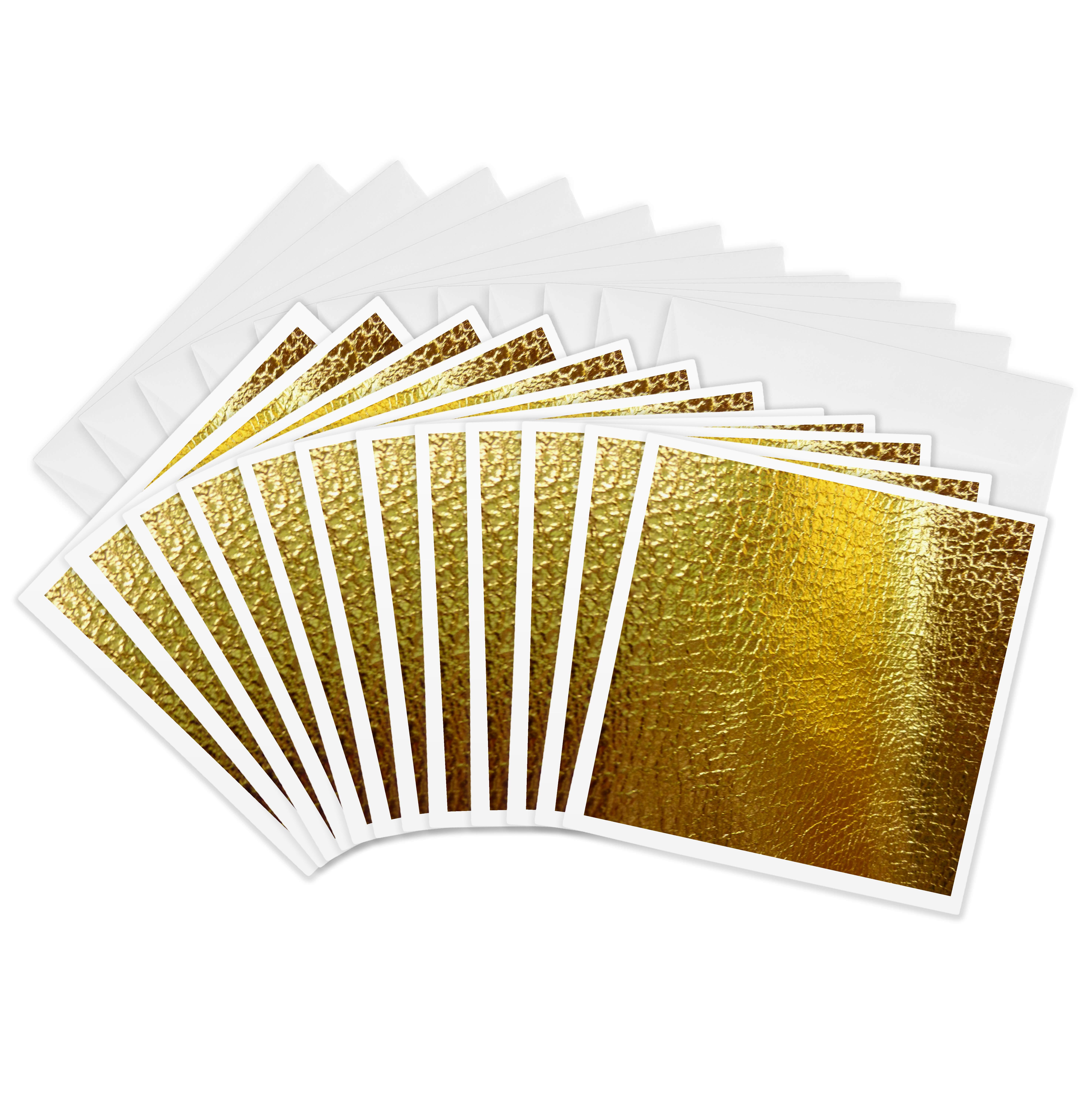 3drose, Faux Gold Snakeskin, 12 Greeting Cards with Envelopes - Walmart.com