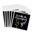 3drose, Feed All the Hummingbirds. White Cursive Letters on Black ...