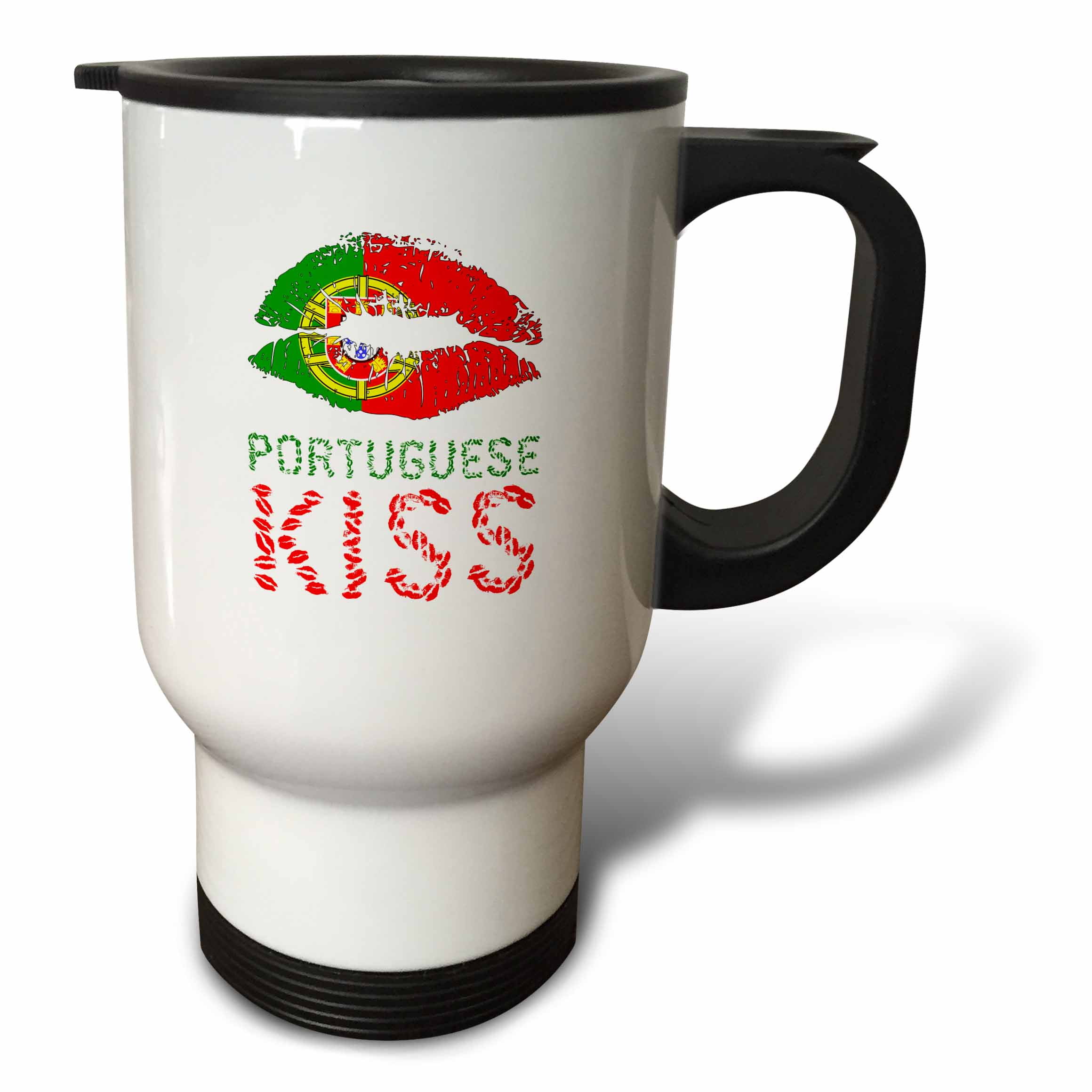 3drose, Female Lips, the Flag of Portugal. Portuguese Kiss Text ...