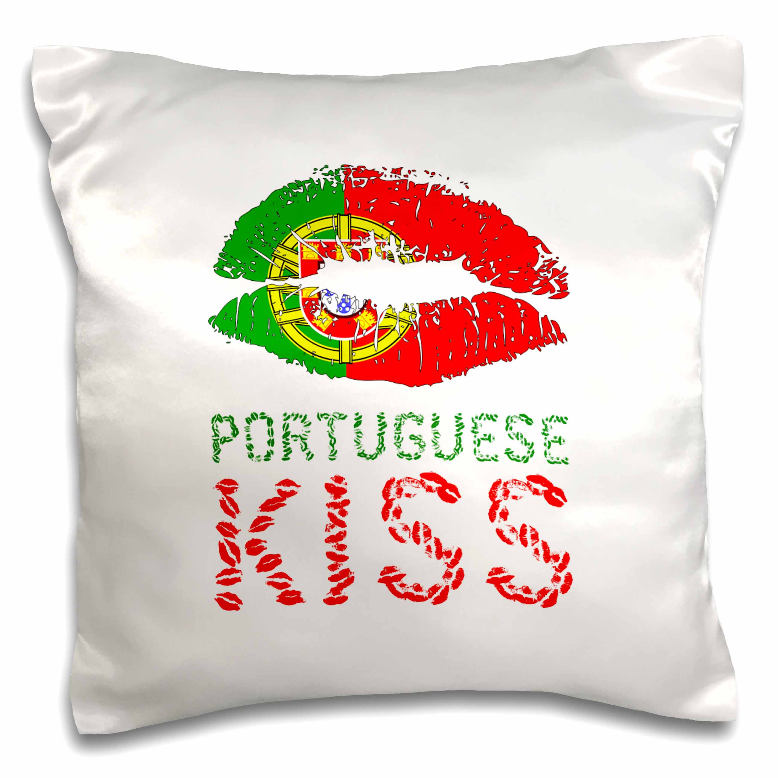 3drose, Female Lips, the Flag of Portugal. Portuguese Kiss Text ...
