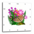 3drose, Ferns, Fire Flowers and a Quail, 10x10 Wall Clock - Walmart.com