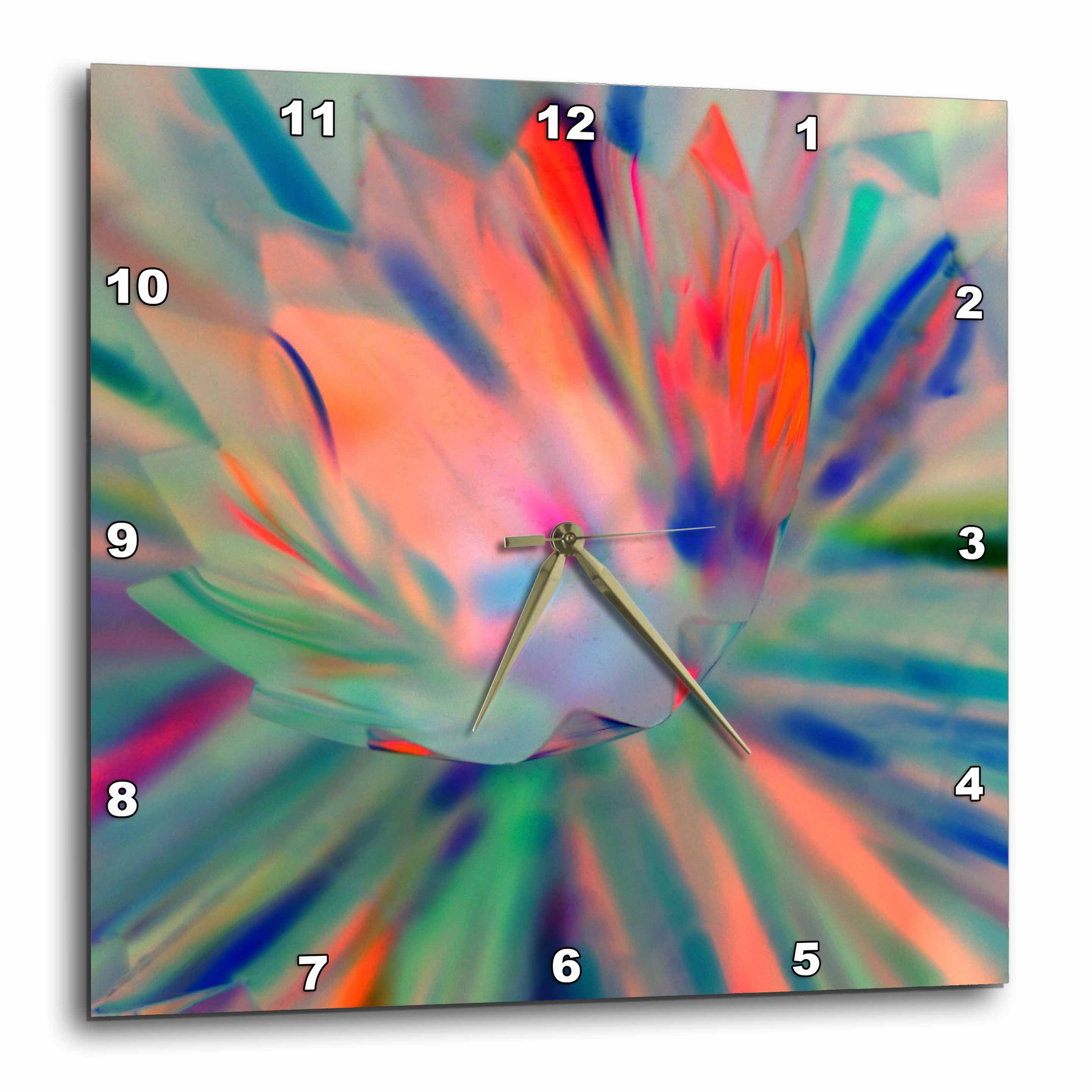3drose, Fiery Tulip Ii, 13x13 Wall Clock - Walmart.com