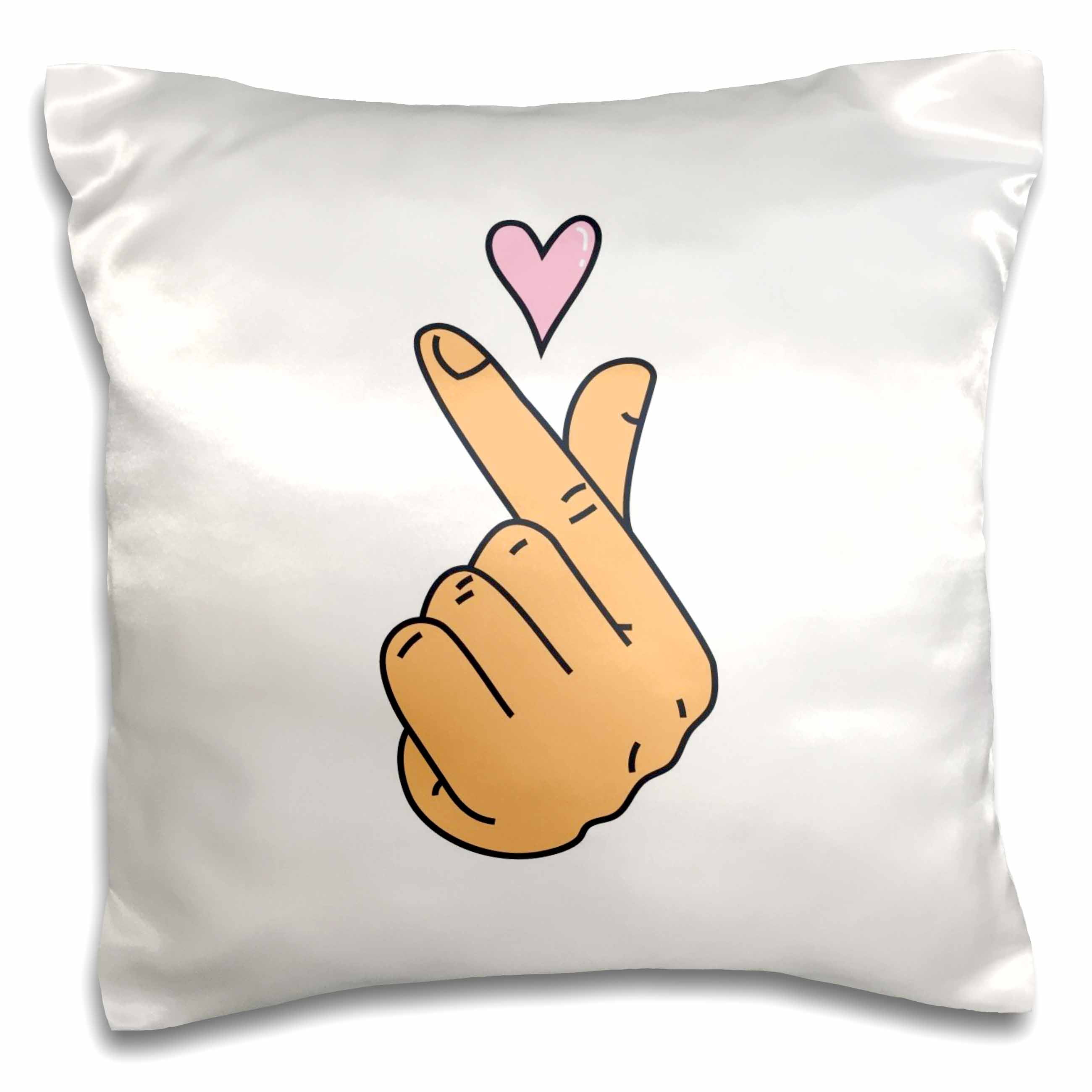 3drose, Finger Heart K-pop Hand Sign, 16x16 inch Pillow Case - Walmart.com