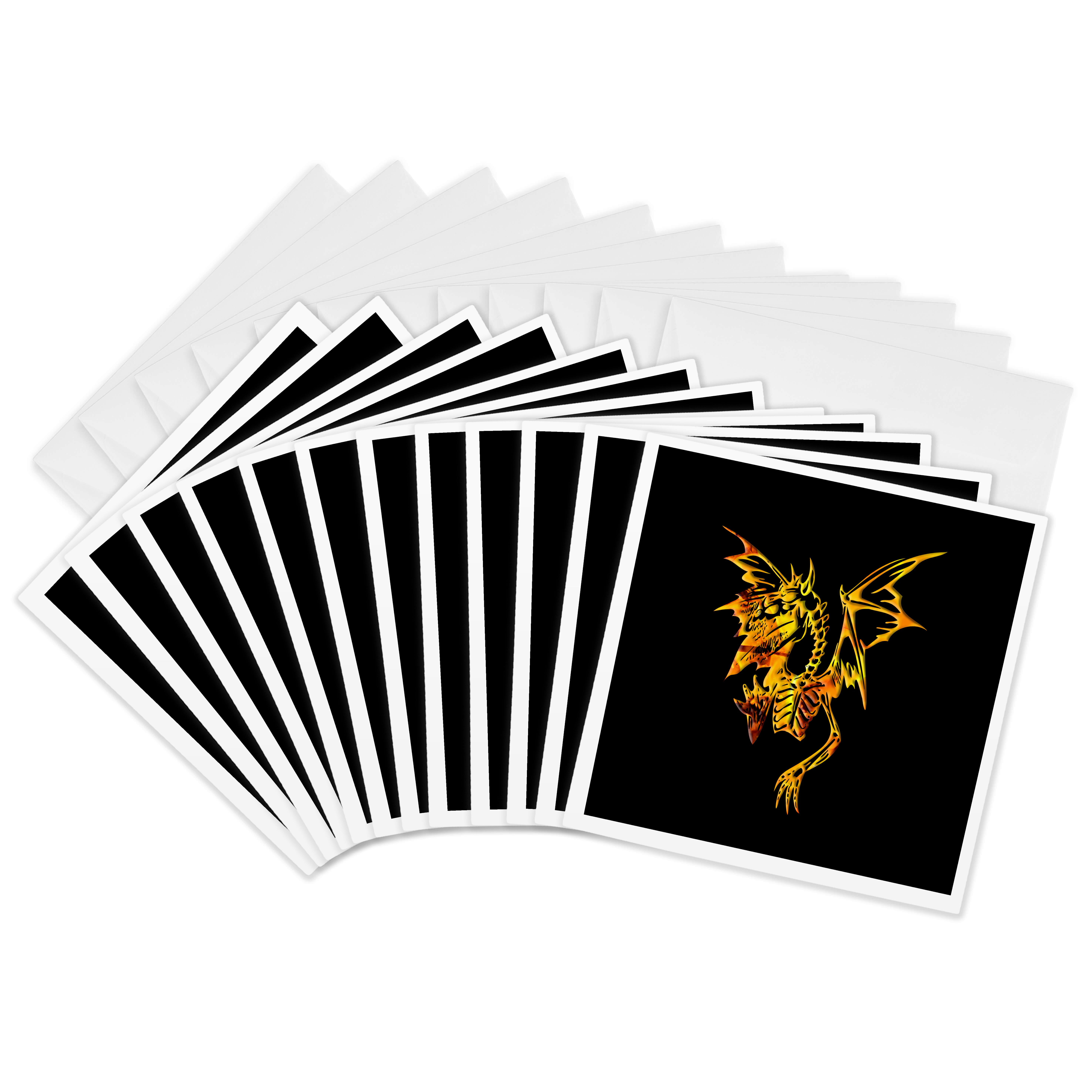 3drose, Fire Dragon with Horns, Wings, Legs. Fire, Flames on Black ...