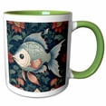 3drose, Fish William Morris Style Nautical Sea Ocean Botanical Blue ...
