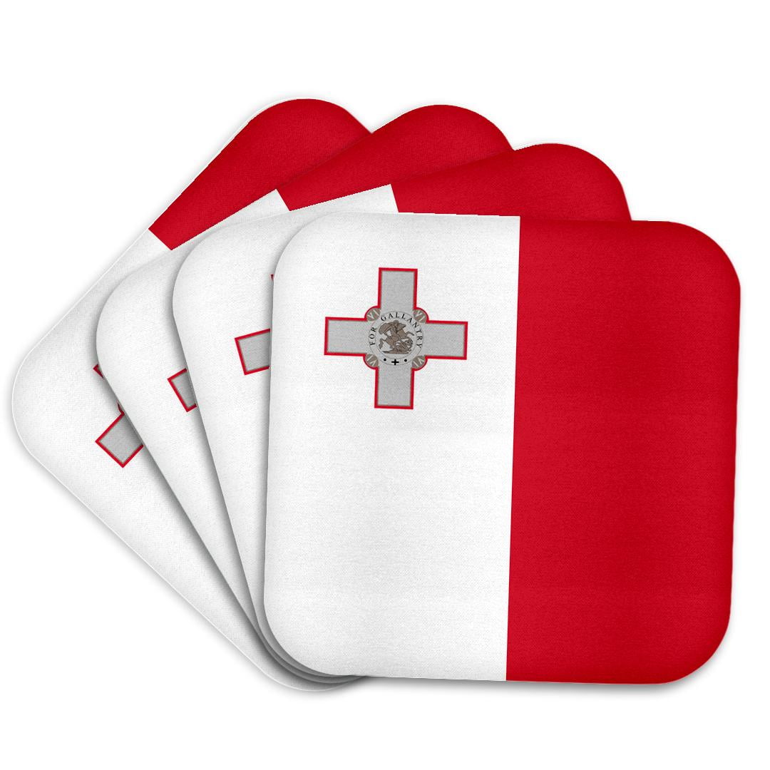 3drose, Flag of Malta - Maltese White and Red with Silver George Cross ...