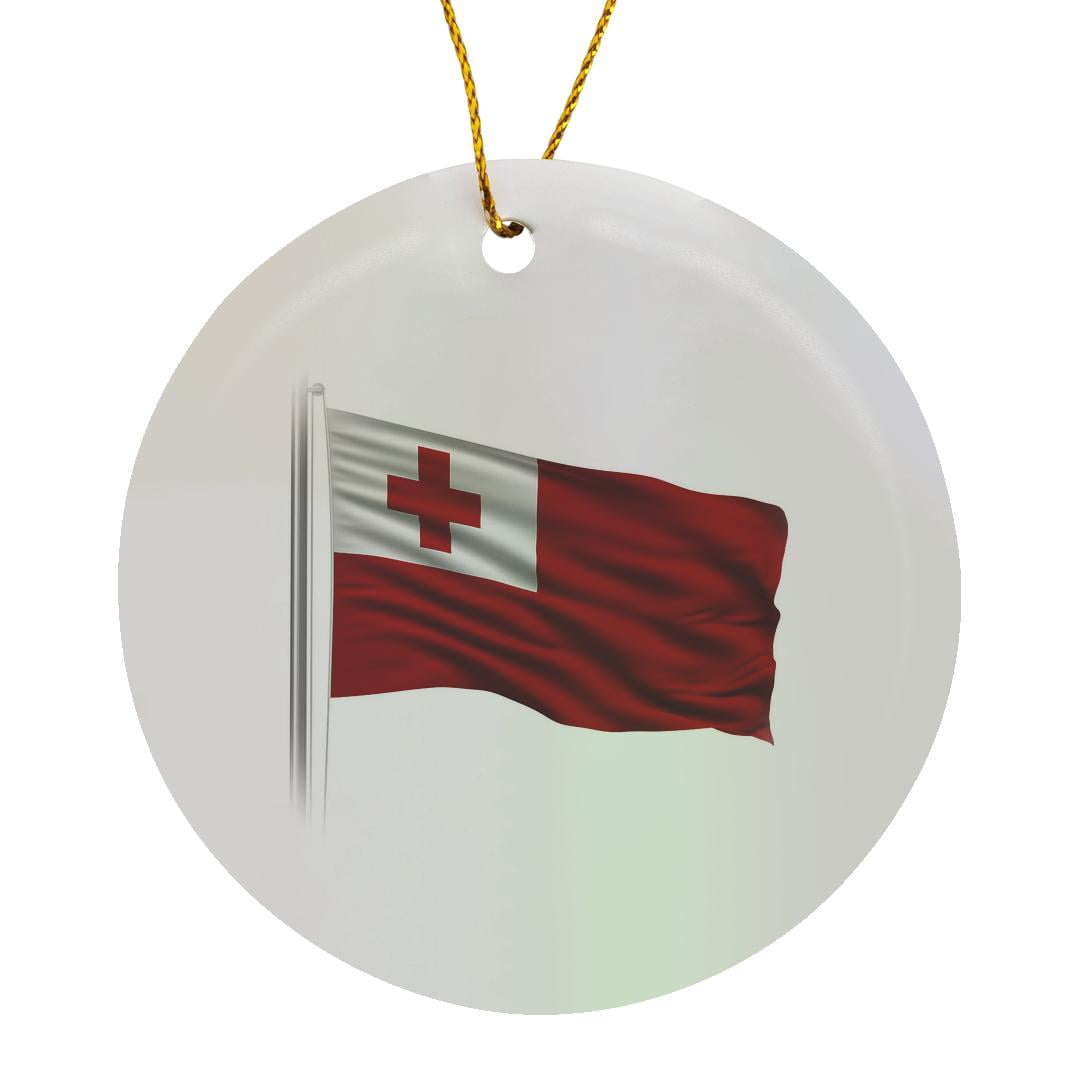 3drose, Flag of Tonga on a Flag Pole over White Tongan, Circle ...