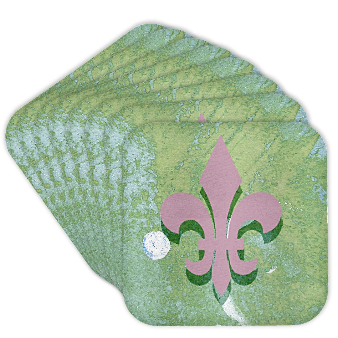 3drose, Fleur De Lis Digital Art, Set of 8 Coasters - Cork - Walmart.com