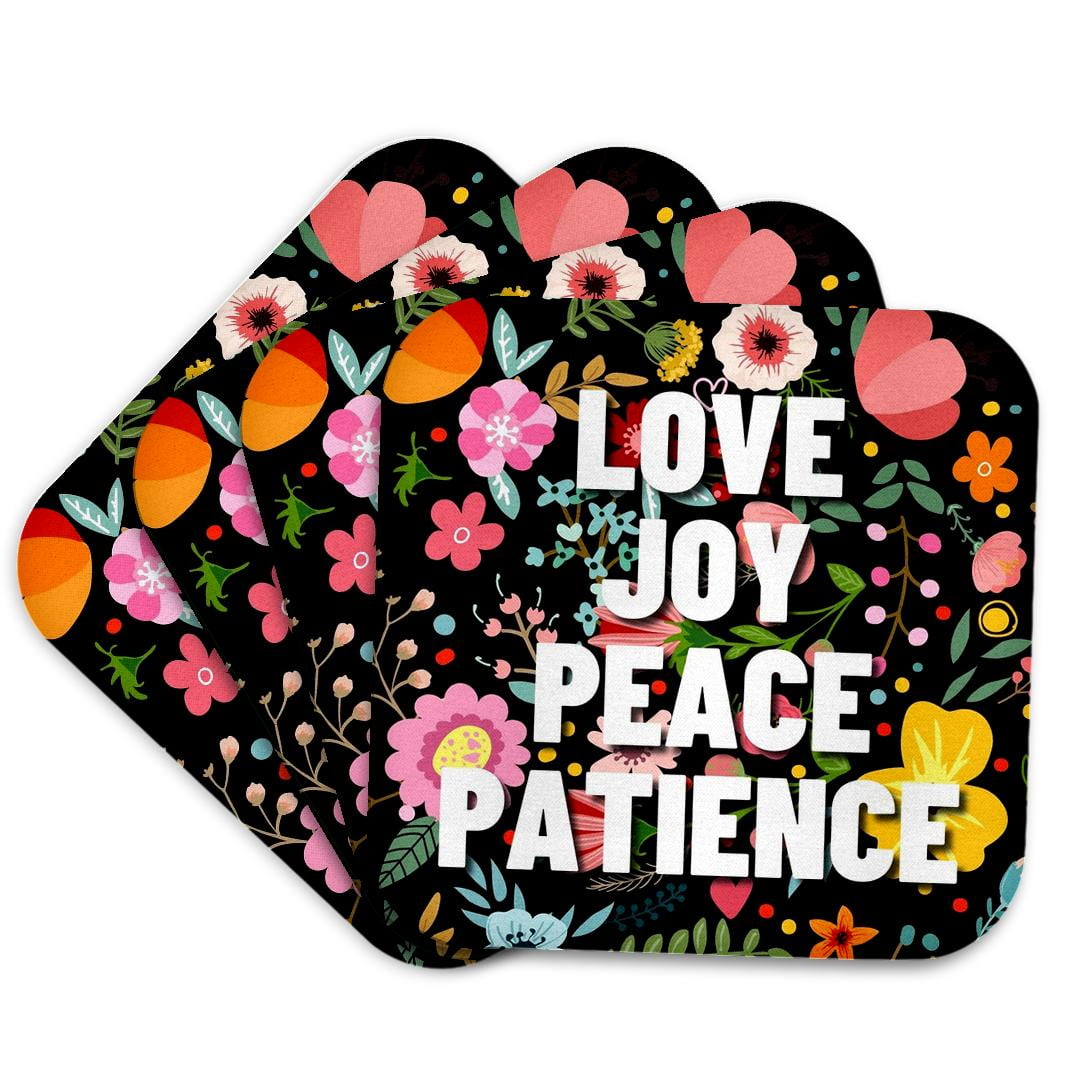 3drose, Floral Love Joy Peace Patience Motivational Quote Gift for ...